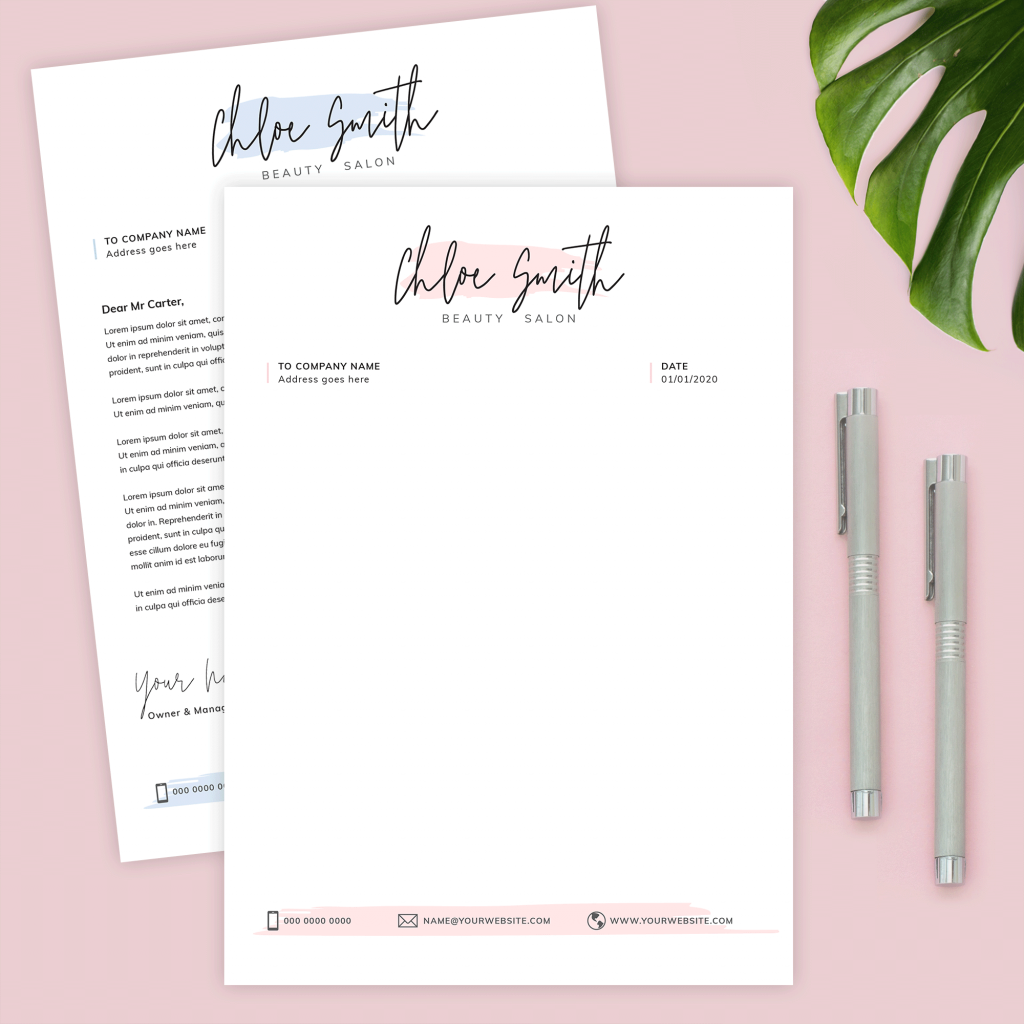Letterhead Word Editable Business Letterhead Template MS Word