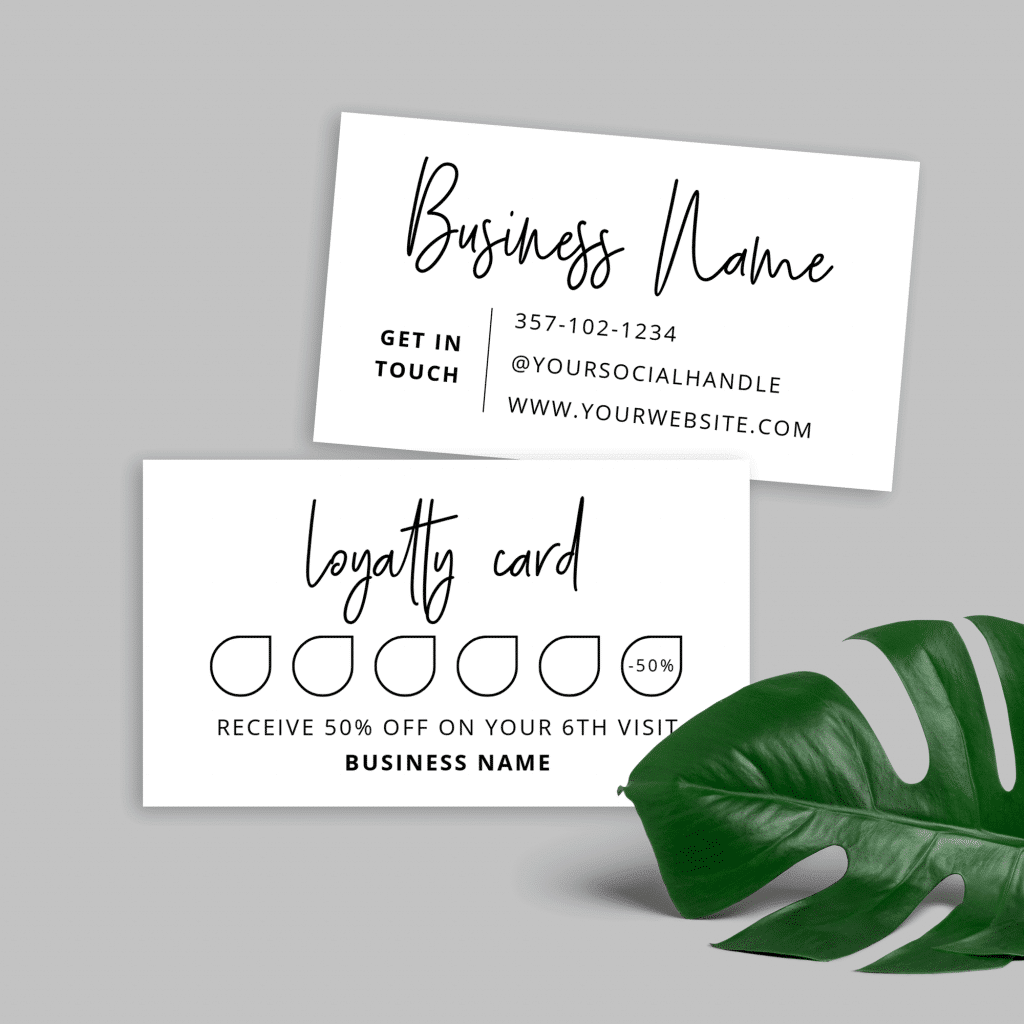 Free Printable Loyalty Card Template Printable World Holiday