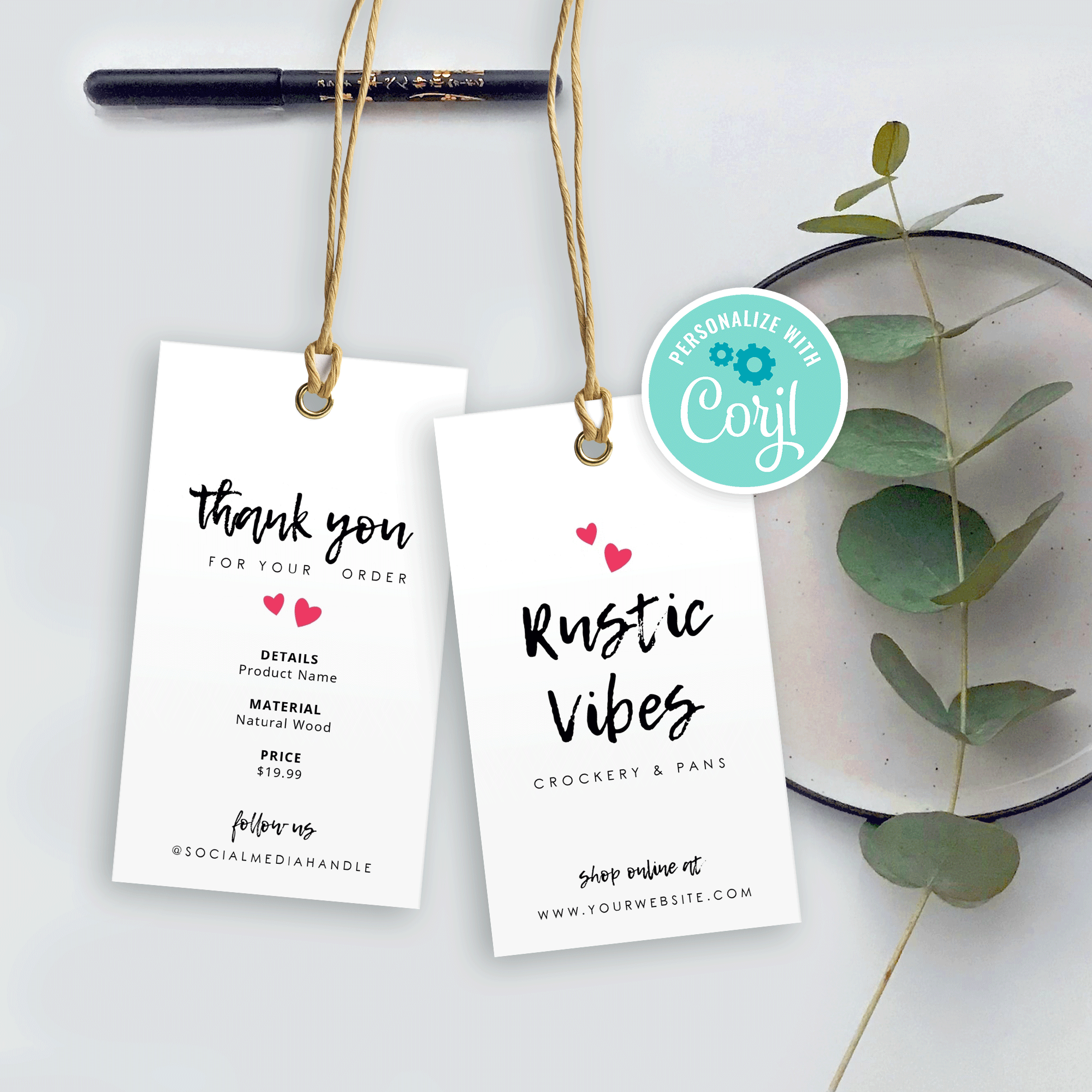 Printable Hang Tag Template