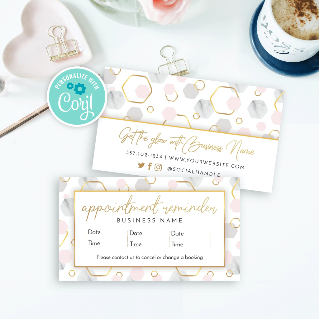 Appointment Cards Templates- Editable Business Booking Reminder
