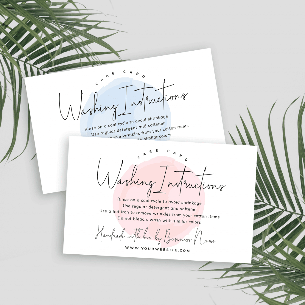All-Purpose Product Care Cards - Custom Product Care Guides