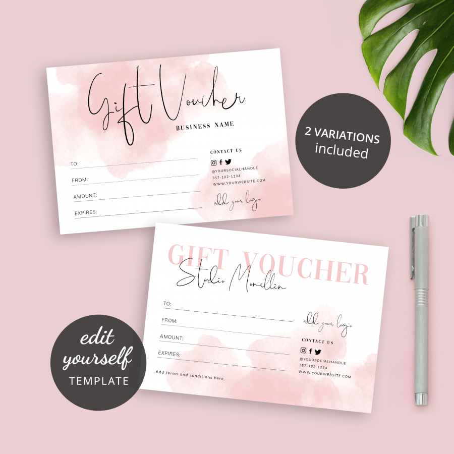 Printable Gift Card Certificate Template - Gift Voucher Design Maker