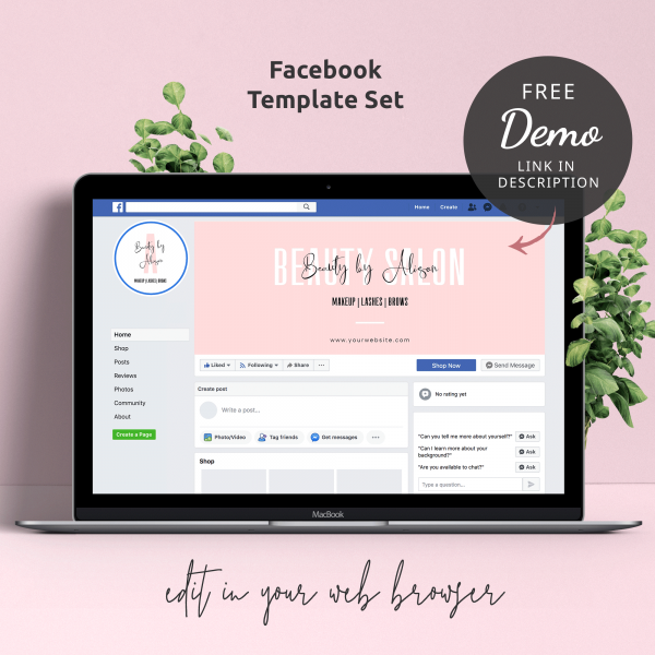 Facebook Header Template Kit: FB Cover & Profile Photo Template