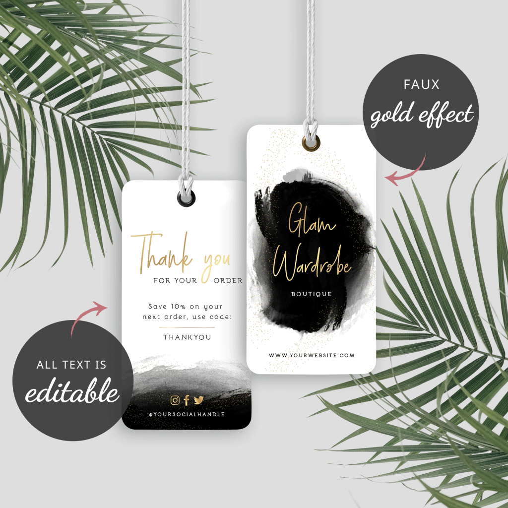 Product Hang Tag Template: Printable Swing Tag Design Maker