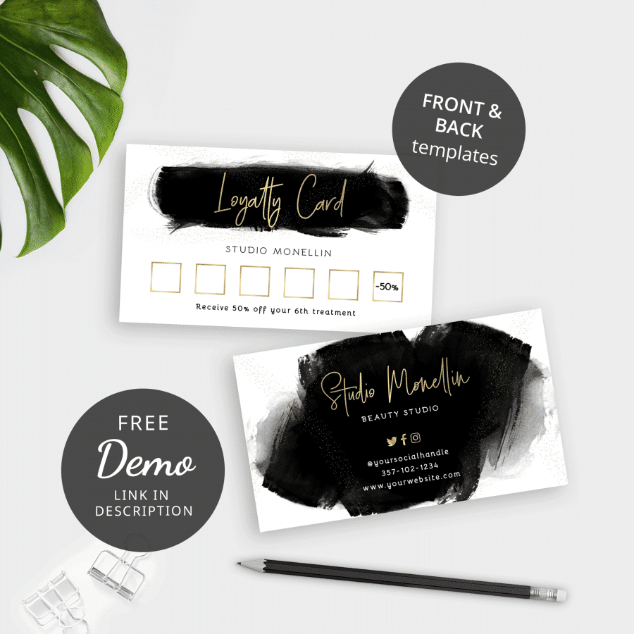 Loyalty Card Design Maker Template: DIY Business Rewards Card