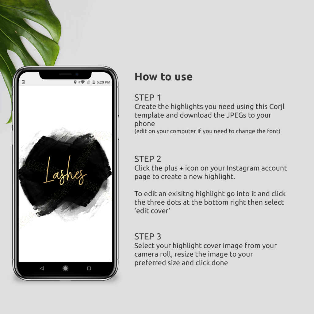 Custom Highlight Covers for Instagram: DIY IG Highlights Template