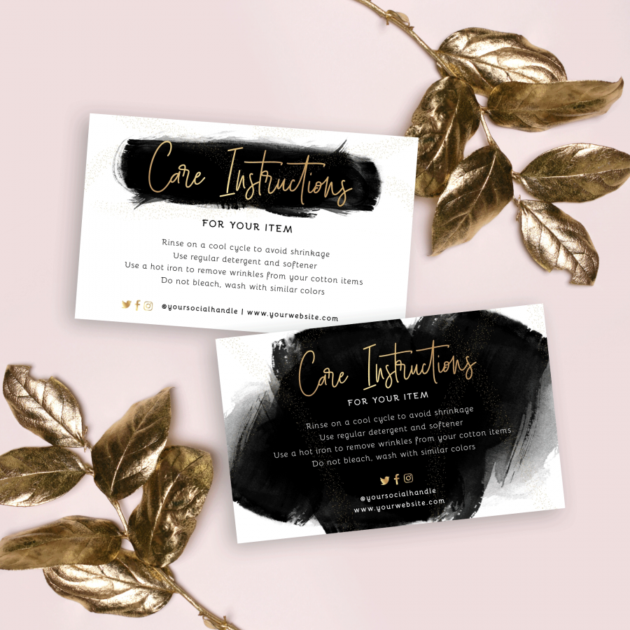 All-Purpose Product Care Cards - Custom Product Care Guides