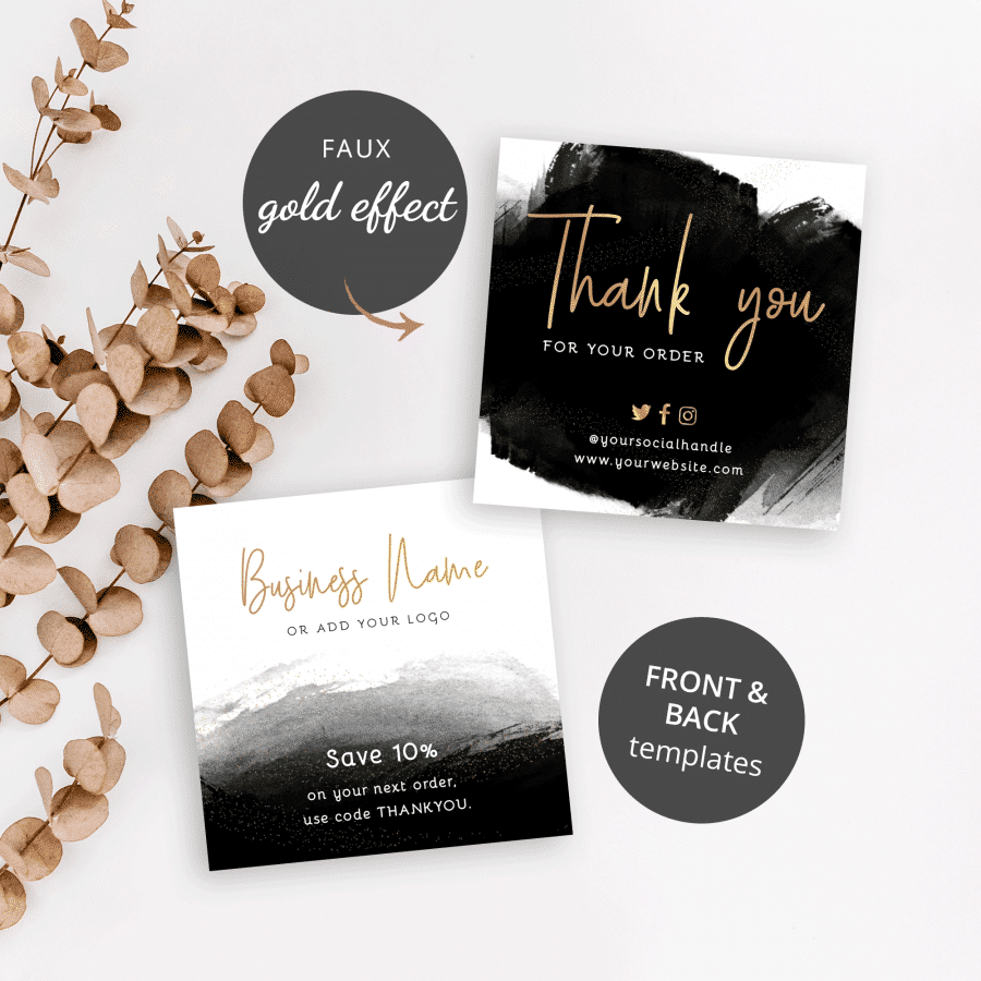 Thank You Your Order Purchase Note Template: Notes For Orders