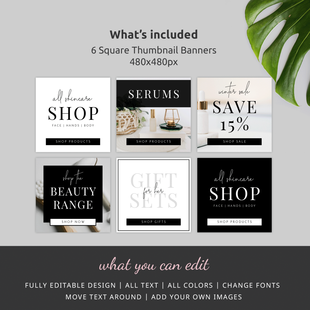 Minimalist Website Banner Maker Template DIY Online Webbanner