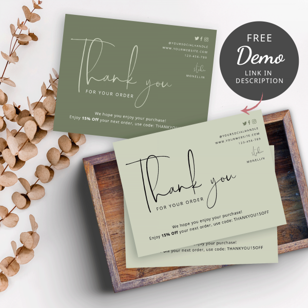Minimalist Thank You Card Template DIY Minimal Thank You Cards