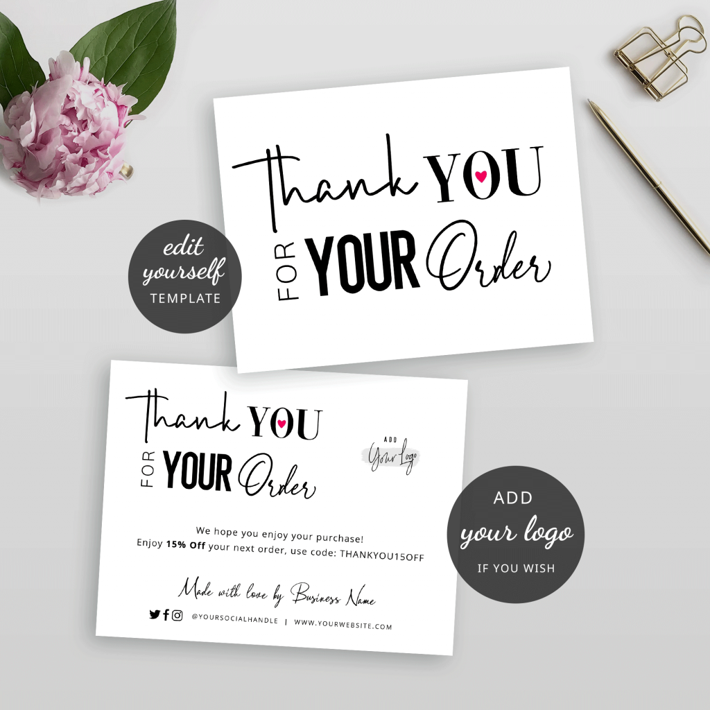 Thankyou Note Template: Thank You for Your Business Template