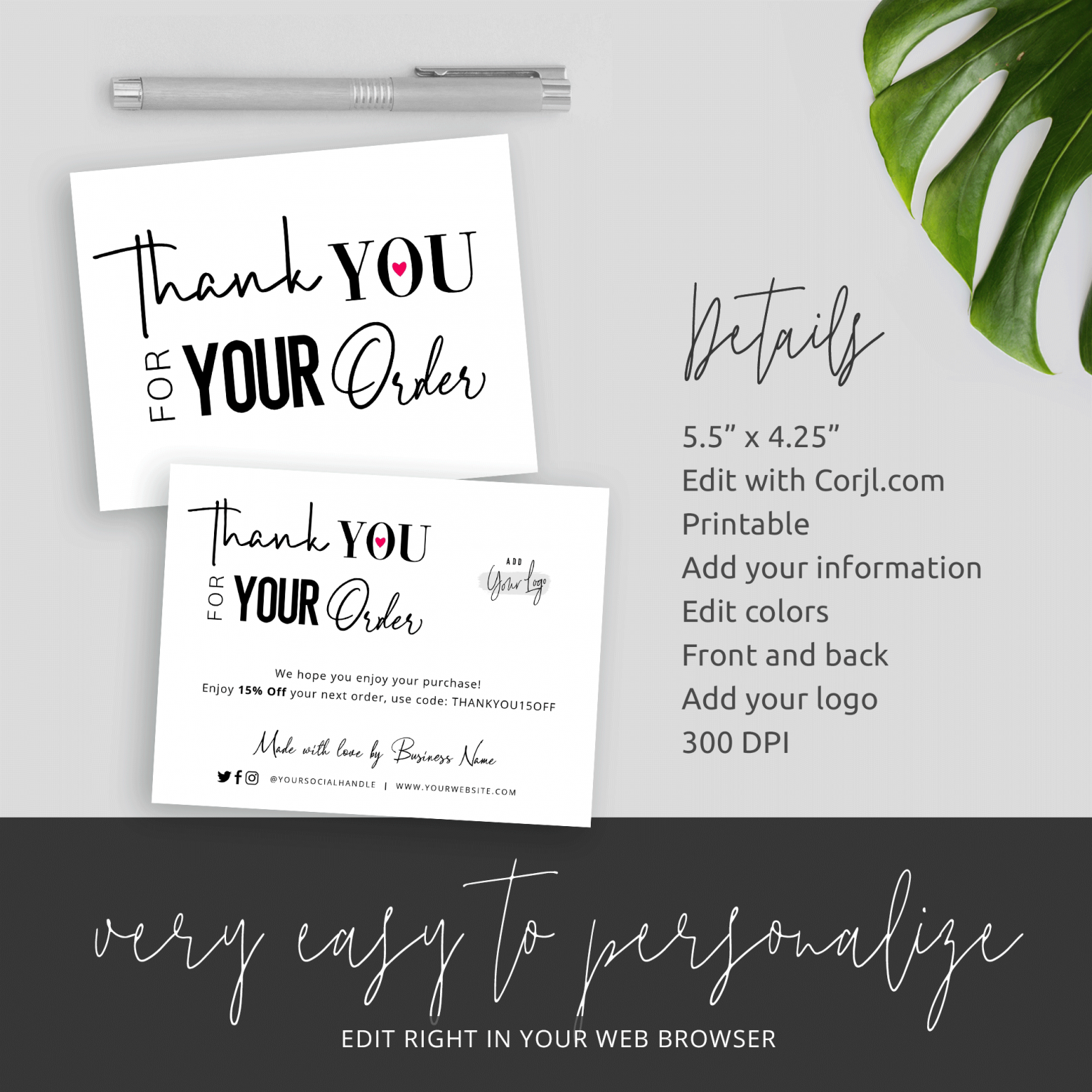 Thankyou Note Template: Thank You for Your Business Template