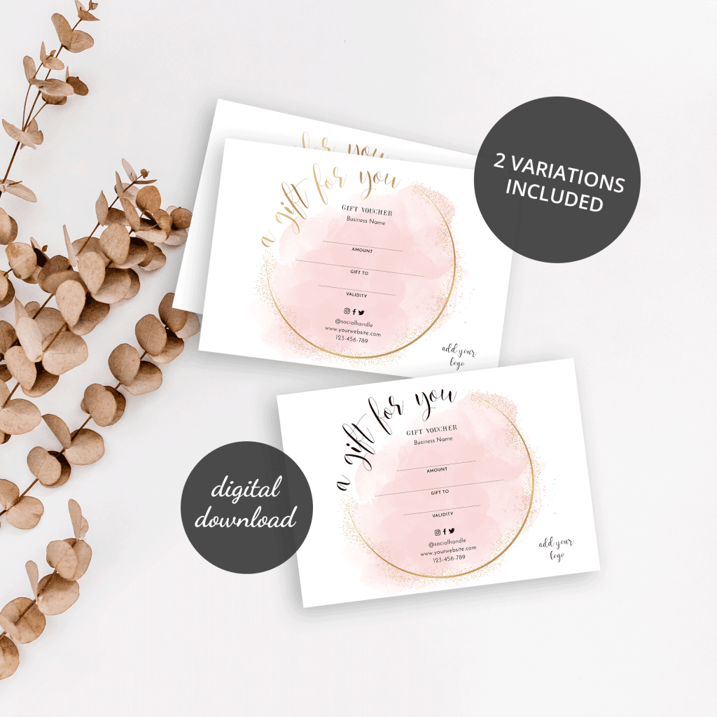 Customizable Gift Voucher Template: Gift Certificate Personalized