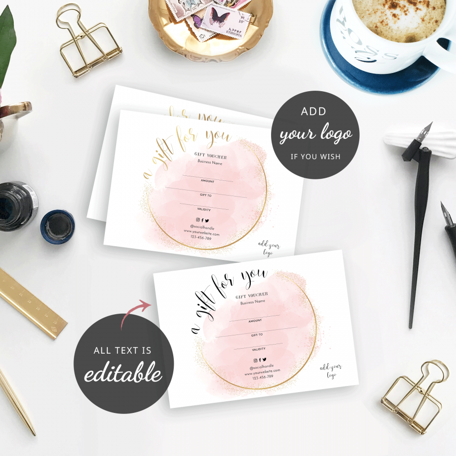 Customizable Gift Voucher Template: Gift Certificate Personalized