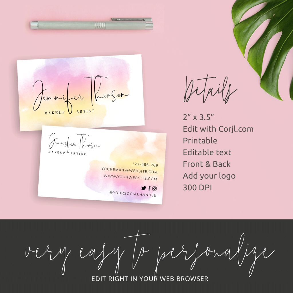 Multicolor Visiting Card Design Template: Create My Business Card
