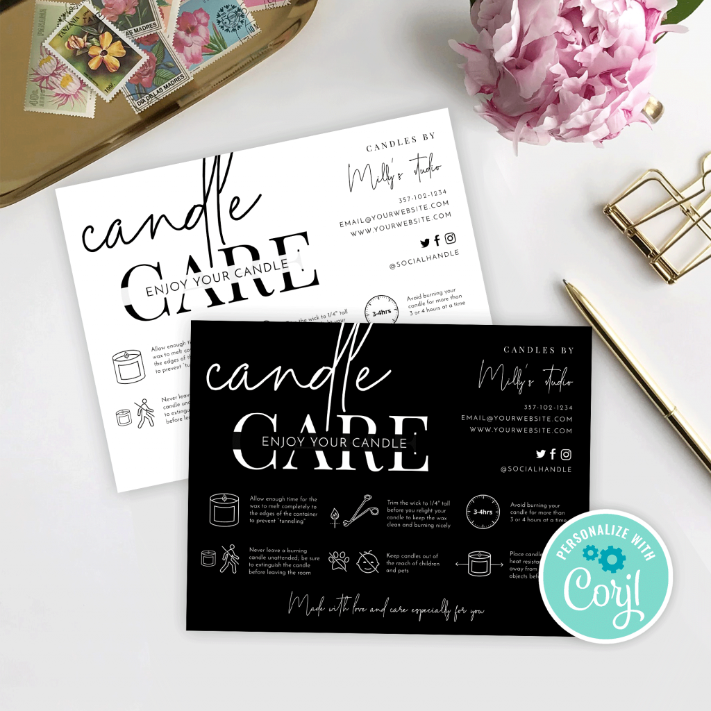 Printable Candle Care Instructions Printable Word Searches