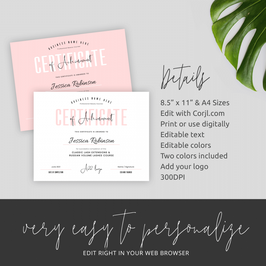 Certificate of Achievement Template: DIY Completion Certificate
