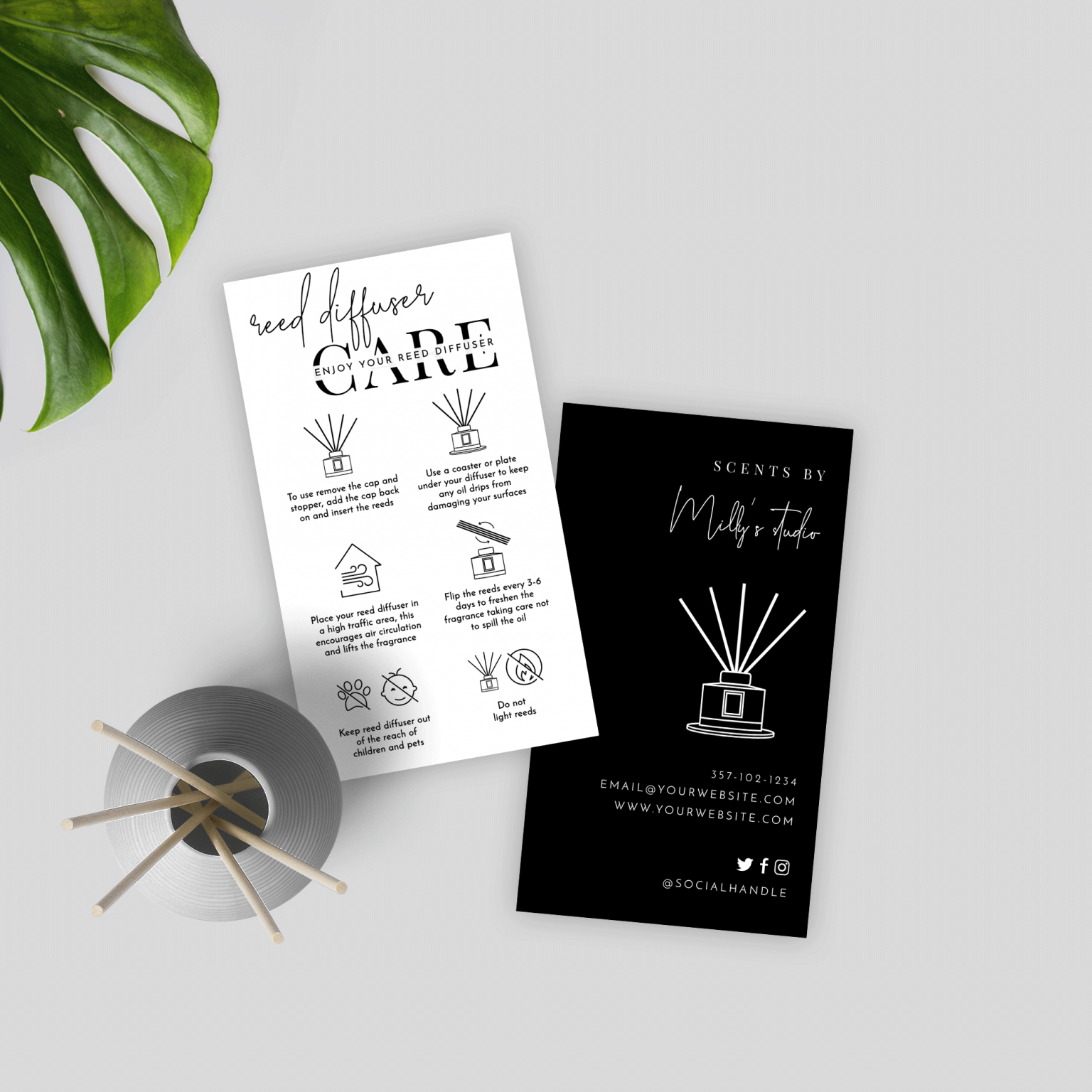 Reed Diffuser Directions Template: Car Air Freshener Instructions