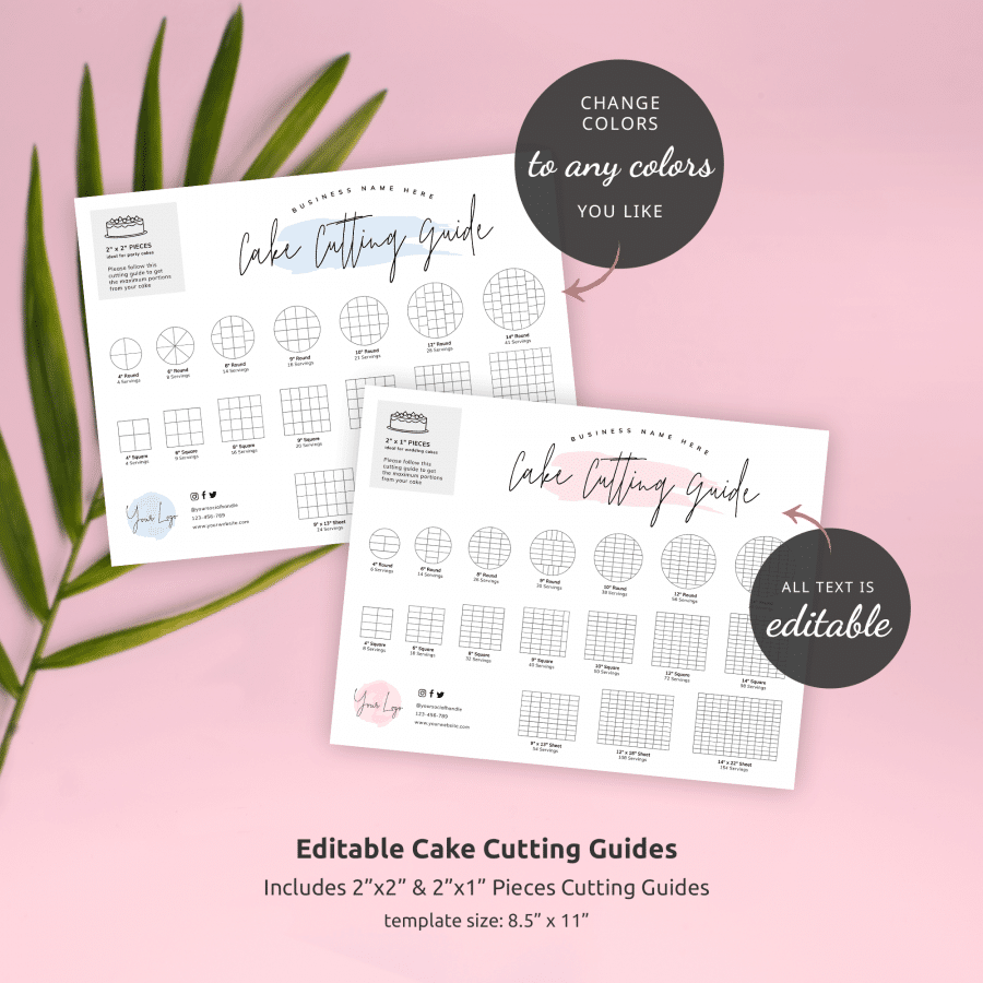 Cake Cutting Guide Template