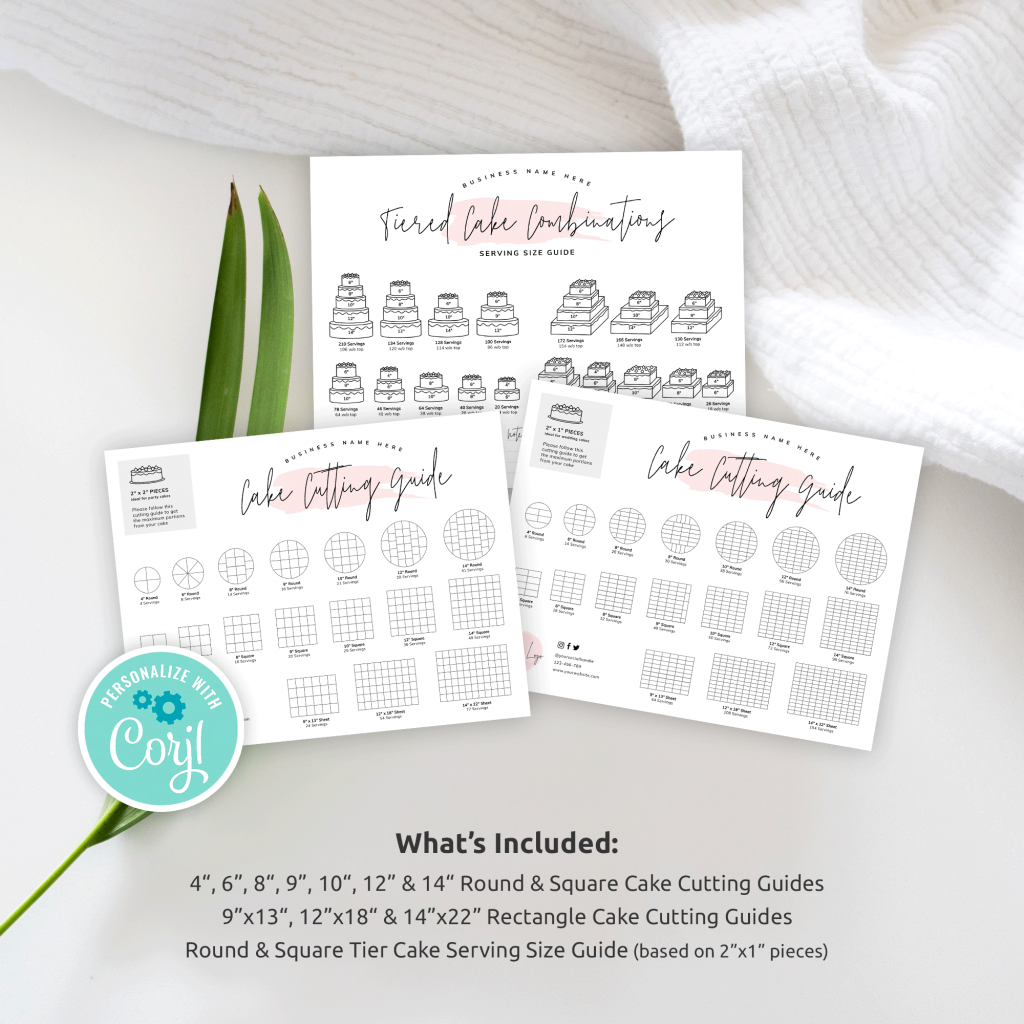 Printable Cake Cutting Guide Template: Cake Portion Slicing Guide