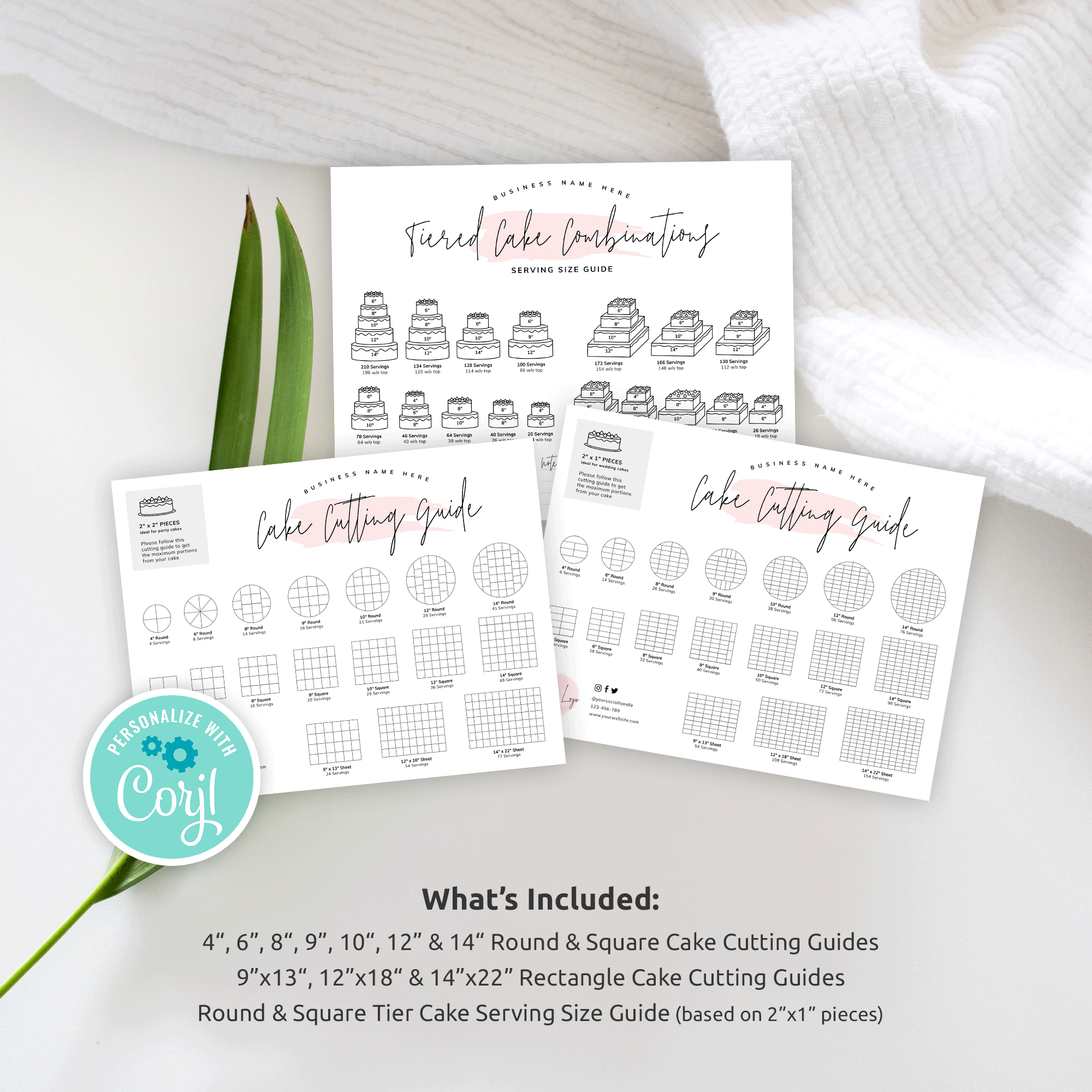Printable Cake Cutting Guides Template Cake Serving Guide