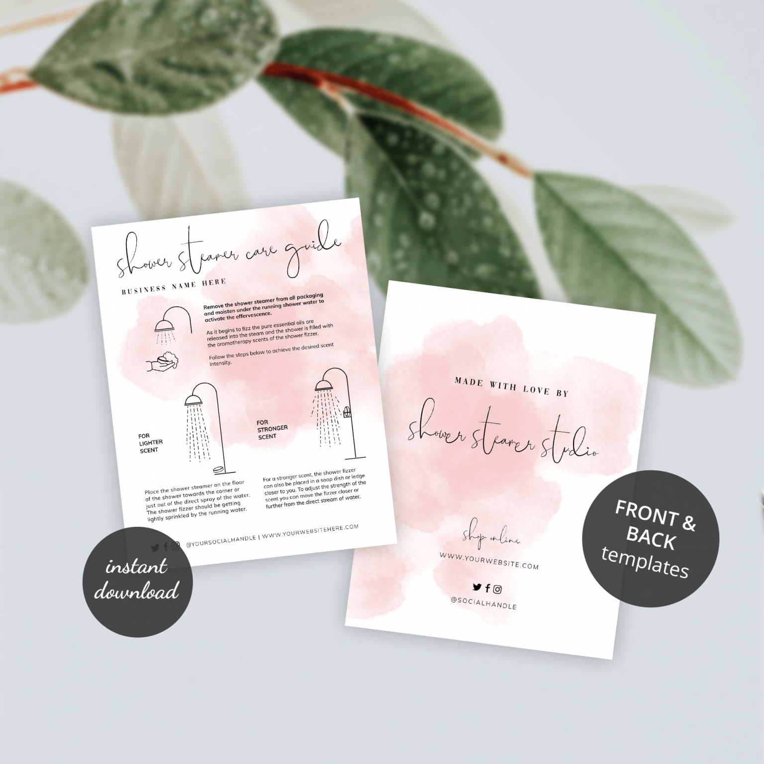 Shower Steamer Directions Template: DIY Shower Melt Instructions