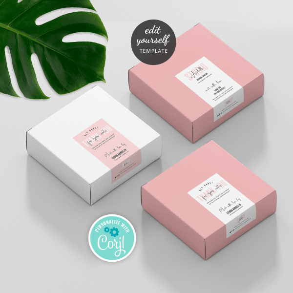 Personalised Box Seal Stickers - DIY Box Sealing Sticker Template