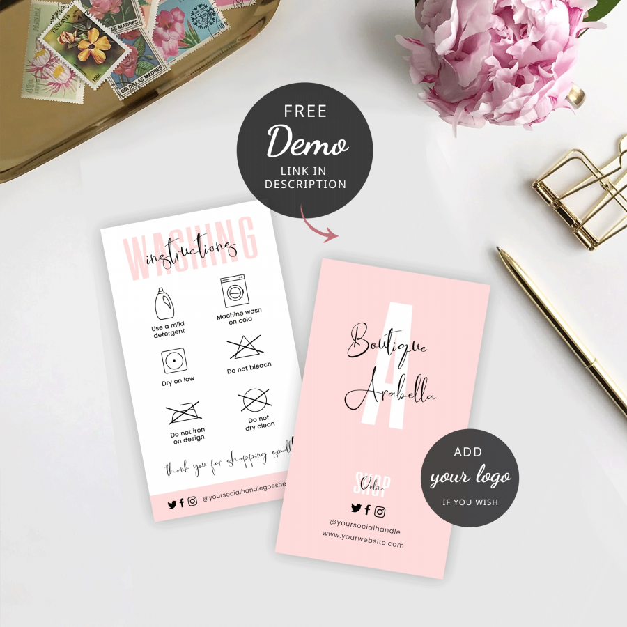 Washing Instructions Guide Template: DIY Care Labels for Clothing