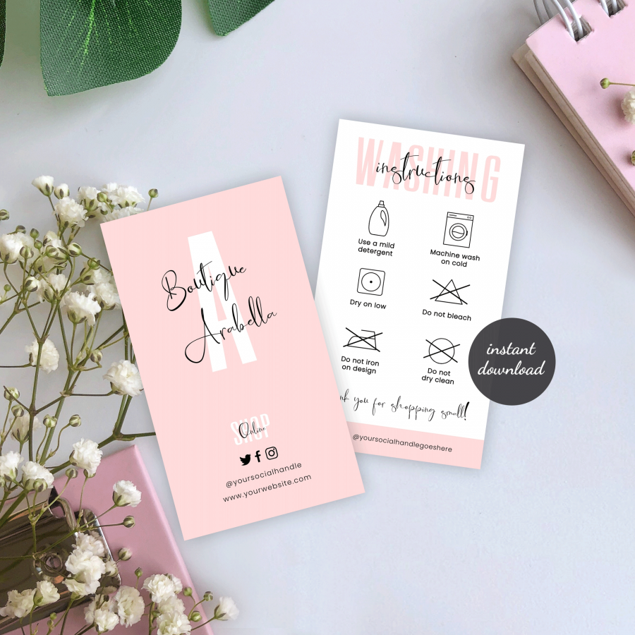 Washing Instructions Guide Template: DIY Care Labels for Clothing