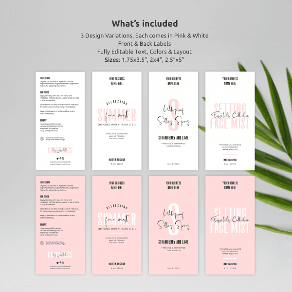 Spray Bottle Stickers: Printable Spray Bottle Label Maker Template