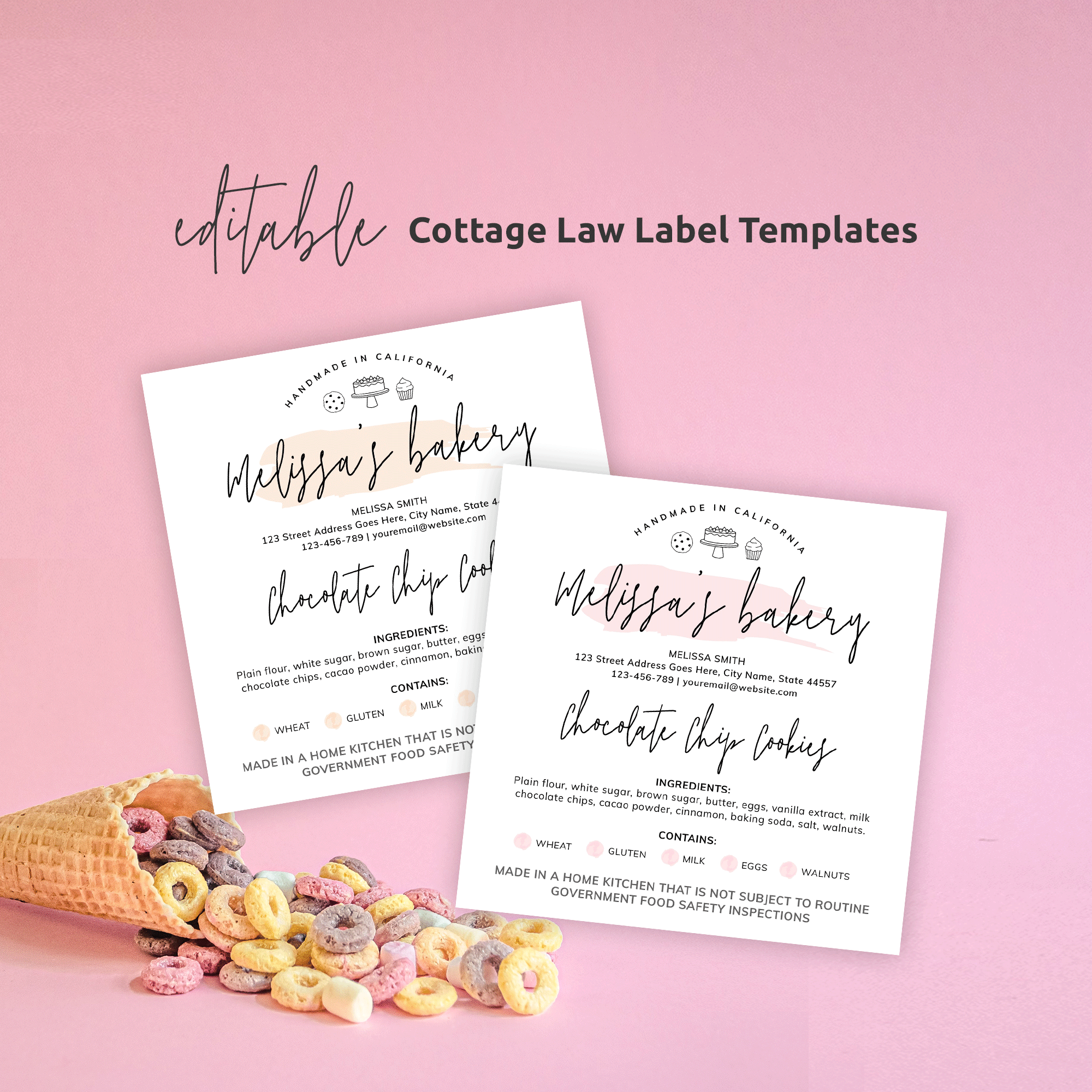 Free Cottage Food Label Template Printable Form Templates And Letter