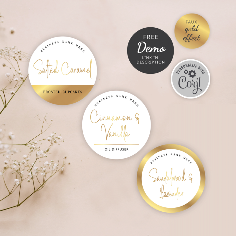 Scent Sticker Template: Customizable Scent Label Product Stickers