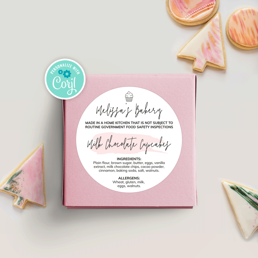 Cottage Law Label Template: Customizable Round Food Labels