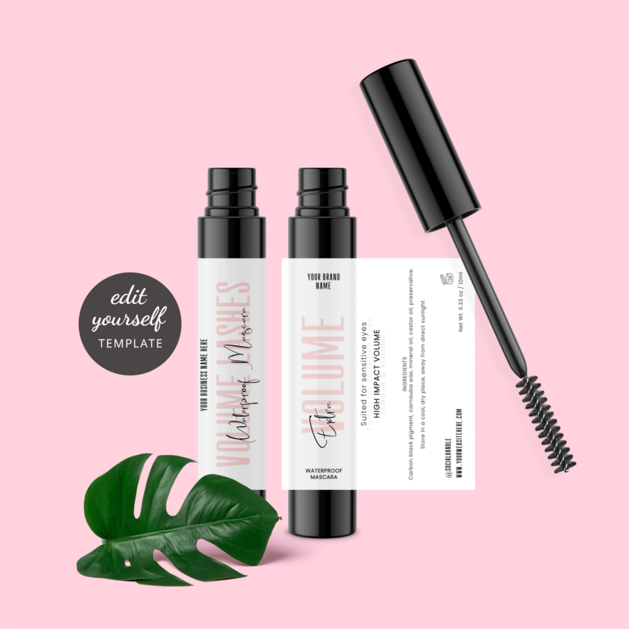Makeup Packaging Design: DIY Nail Twist Pen Label Template