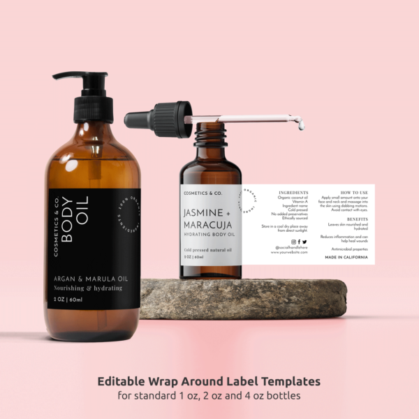 Custom Jar Labels: Editable Minimalist Square Jar Label Template
